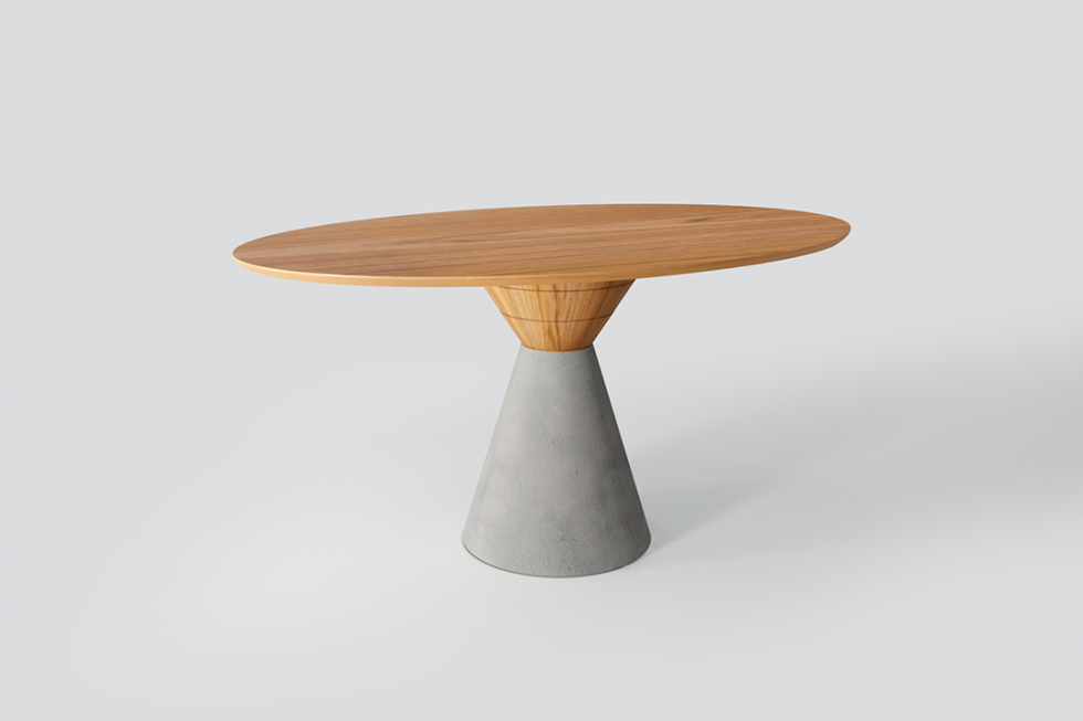 Mesa Jantar Anambé Base em Concreto | Alessandra Delgado